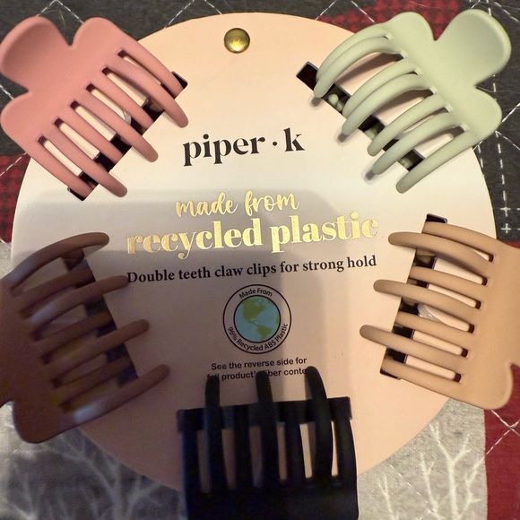 Piper K | Accessories | Piper Kids Recycled Plastic Claw Clips Pink ...